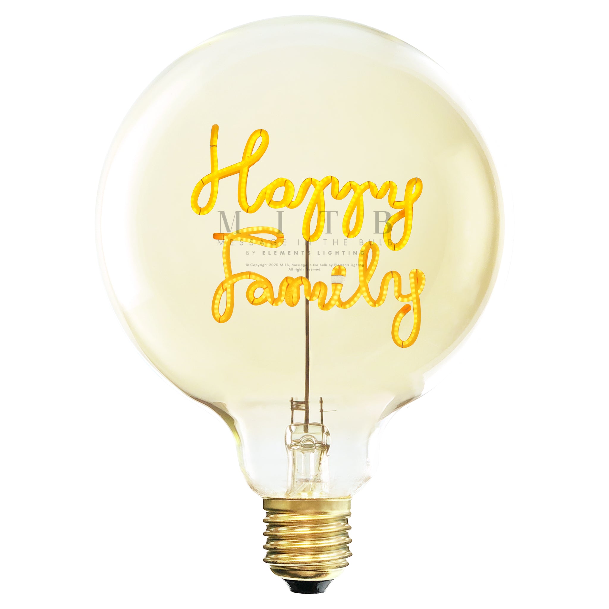 Happy Family LED light bulb, MITB Message in the Bulb buy now